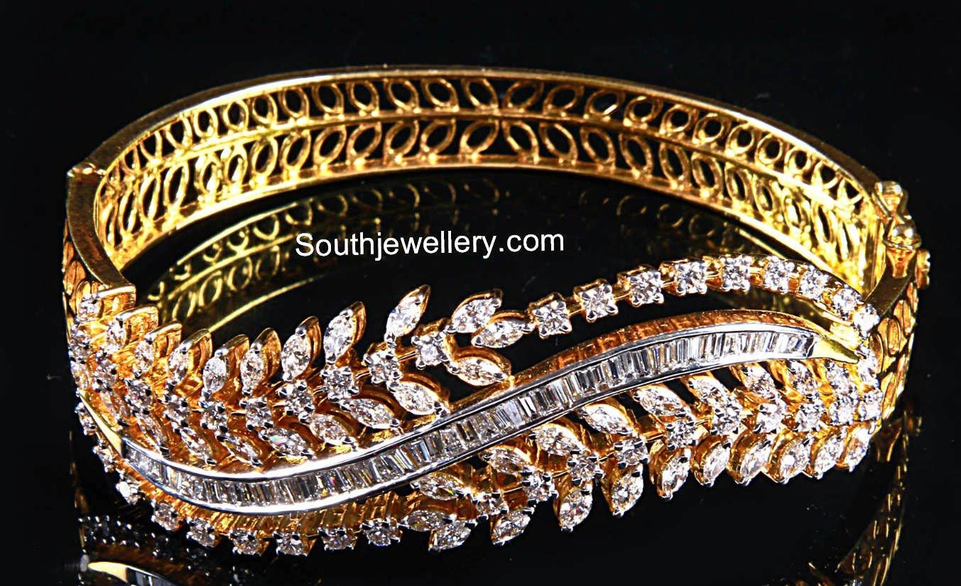 Stunning Diamond Bracelet Indian Jewellery Designs