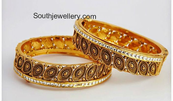 Antique Gold Bangles - Indian Jewellery Designs