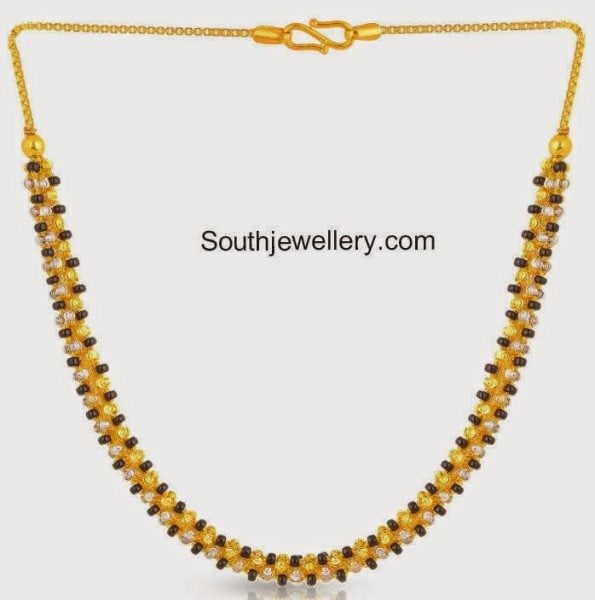 Short Nallapusalu Chain - Indian Jewellery Designs