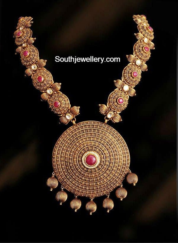 Antique Gold Necklace - Indian Jewellery Designs