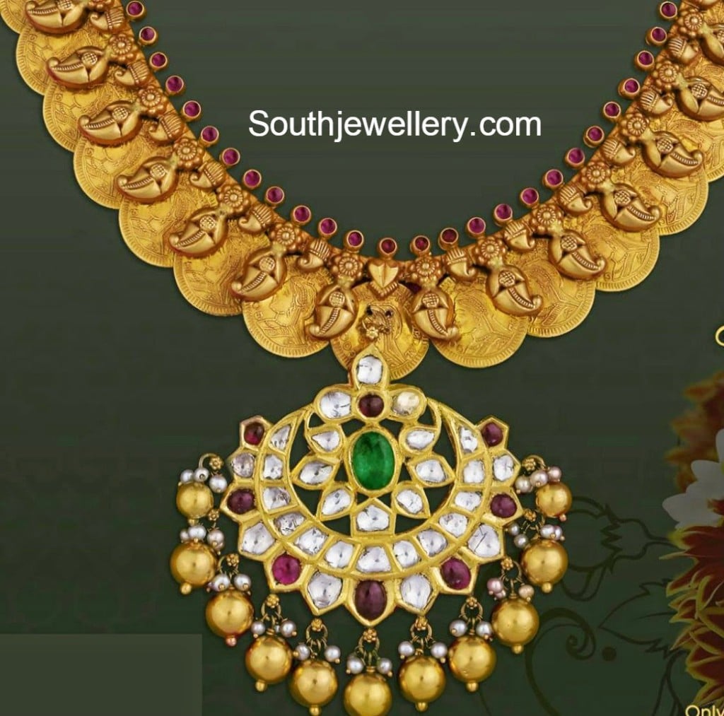 Antique Mango Kasu Necklace - Indian Jewellery Designs