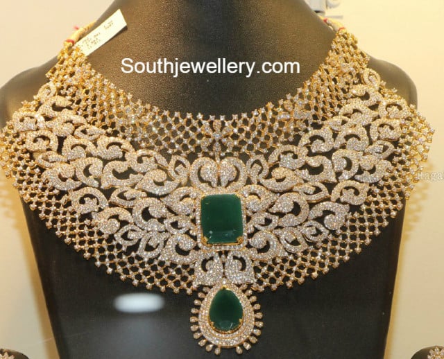 Bridal Diamond Necklace - Indian Jewellery Designs