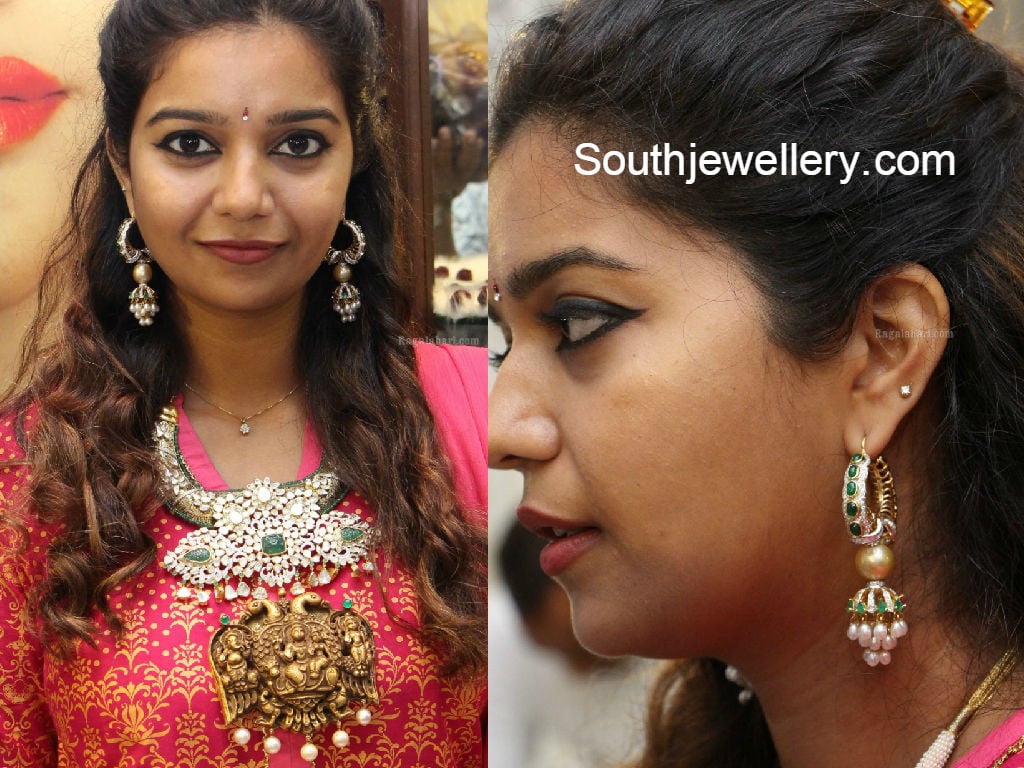 Swathi in PMJ Jewels Polki Haram - Indian Jewellery Designs