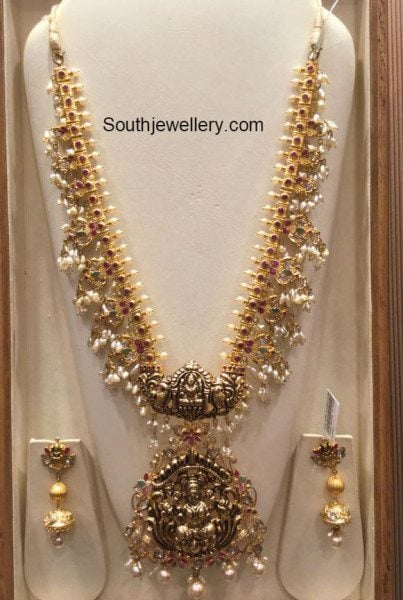 Guttapusalu Haram with Lakshmi Pendant - Indian Jewellery Designs
