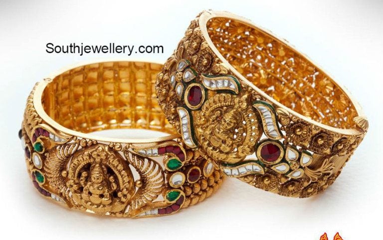 Beautiful Broad Gold Bangle - Indian Jewellery Designs