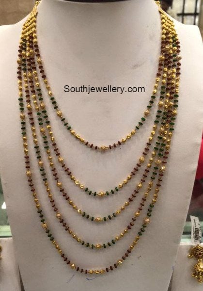 Layered Beads Mala - Indian Jewellery Designs