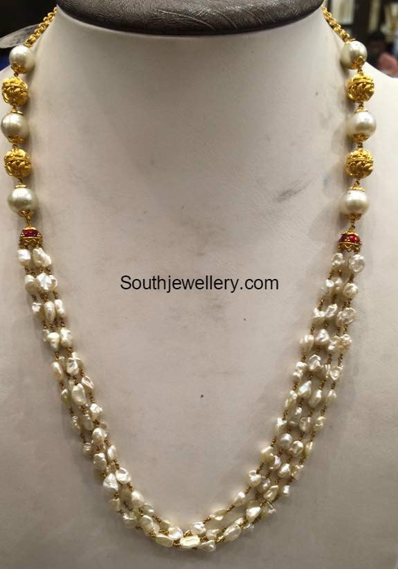 Pearls Mala - Indian Jewellery Designs