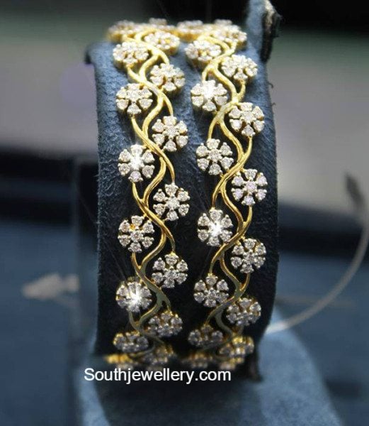 Diamond Bangles latest jewelry designs - Jewellery Designs