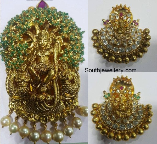 Antique Temple Pendants - Indian Jewellery Designs