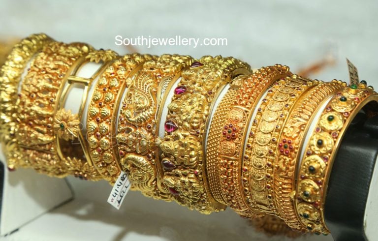 Antique Gold Bangles - Indian Jewellery Designs
