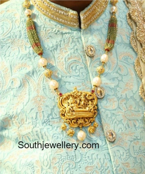 Beads Chain with Nakshi Pendant - Indian Jewellery Designs Beads Chain with Nakshi Pendant - Indian Jewellery Designs