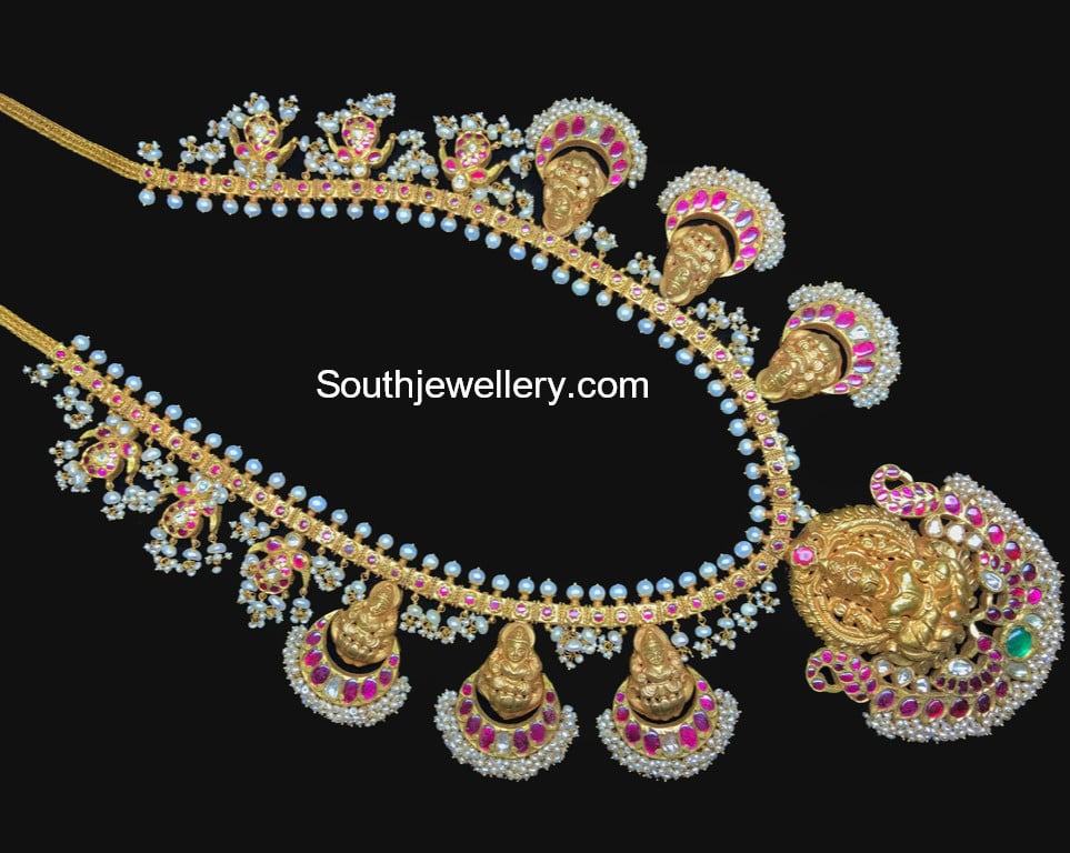Lakshmi Guttapusalu Haram - Indian Jewellery Designs