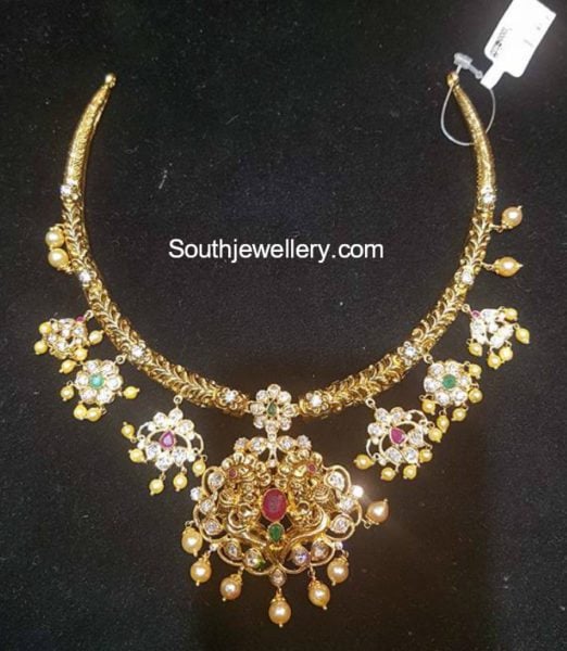 Antique Gold Kanthi Necklace Designs - Indian Jewellery Designs