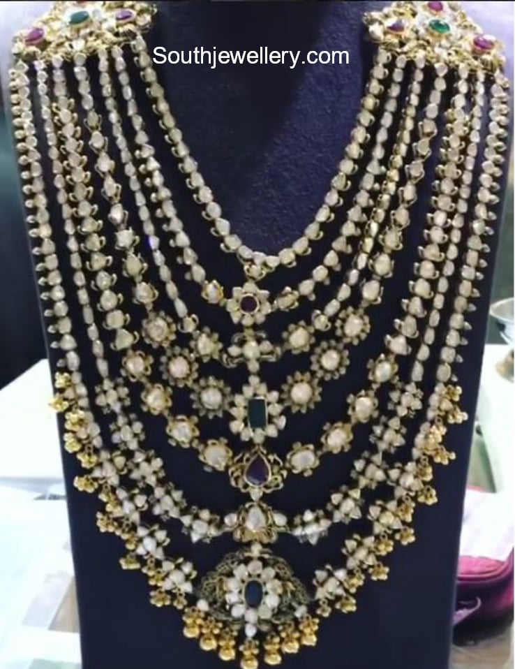 Multi Layered Polki Haram - Indian Jewellery Designs