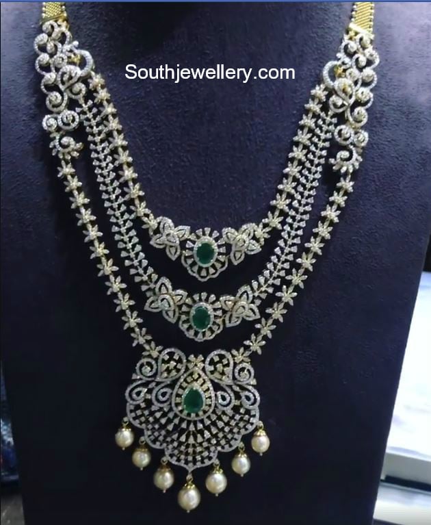 Layered Diamond Haram - Indian Jewellery Designs