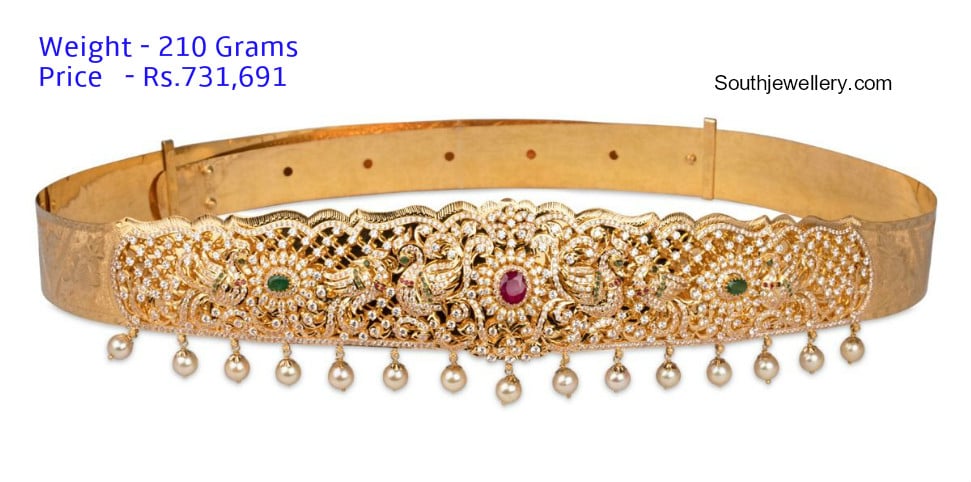 Latest Gold Vaddanam Designs With Weight and Price