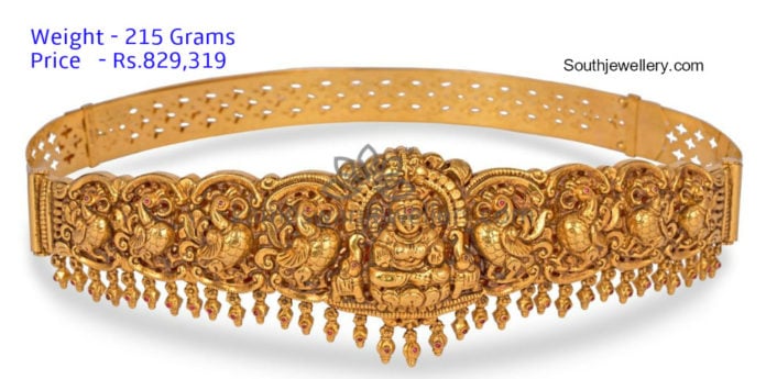 Latest Gold Vaddanam Designs With Weight and Price