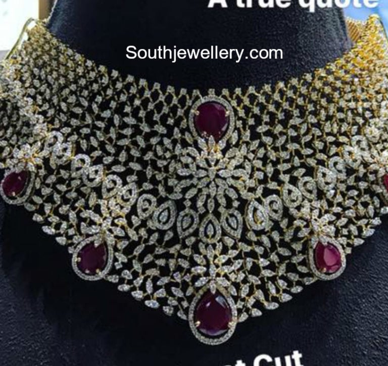Diamond Choker Designs / Latest Indian Diamond Jewellery Designs