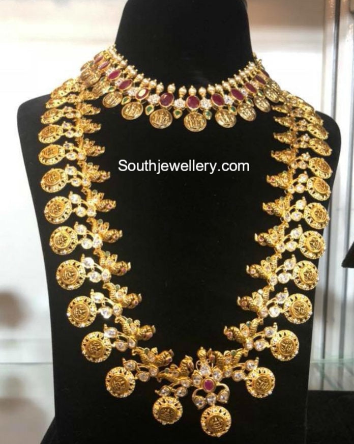 Ram Parivar Kasu Necklace and Lakshmi Kasu Haram - Indian Jewellery Designs