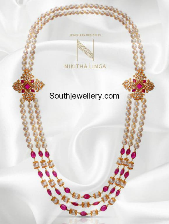 South Sea Pearl Mala - Indian Jewellery Designs