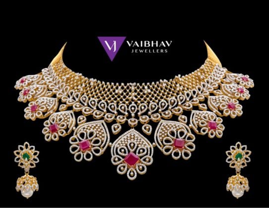 Diamond Necklace Sets by Vaibhav Jewellers - Indian Jewellery Designs