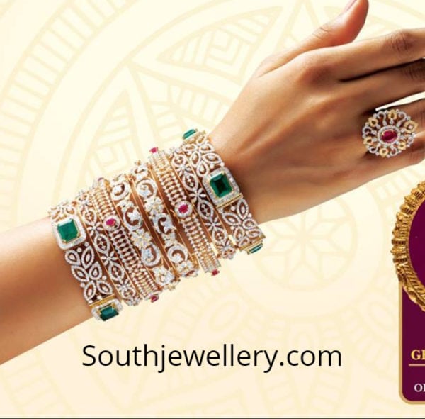 Diamond Bangle Designs by GRT Jewellers - Indian Jewellery Designs
