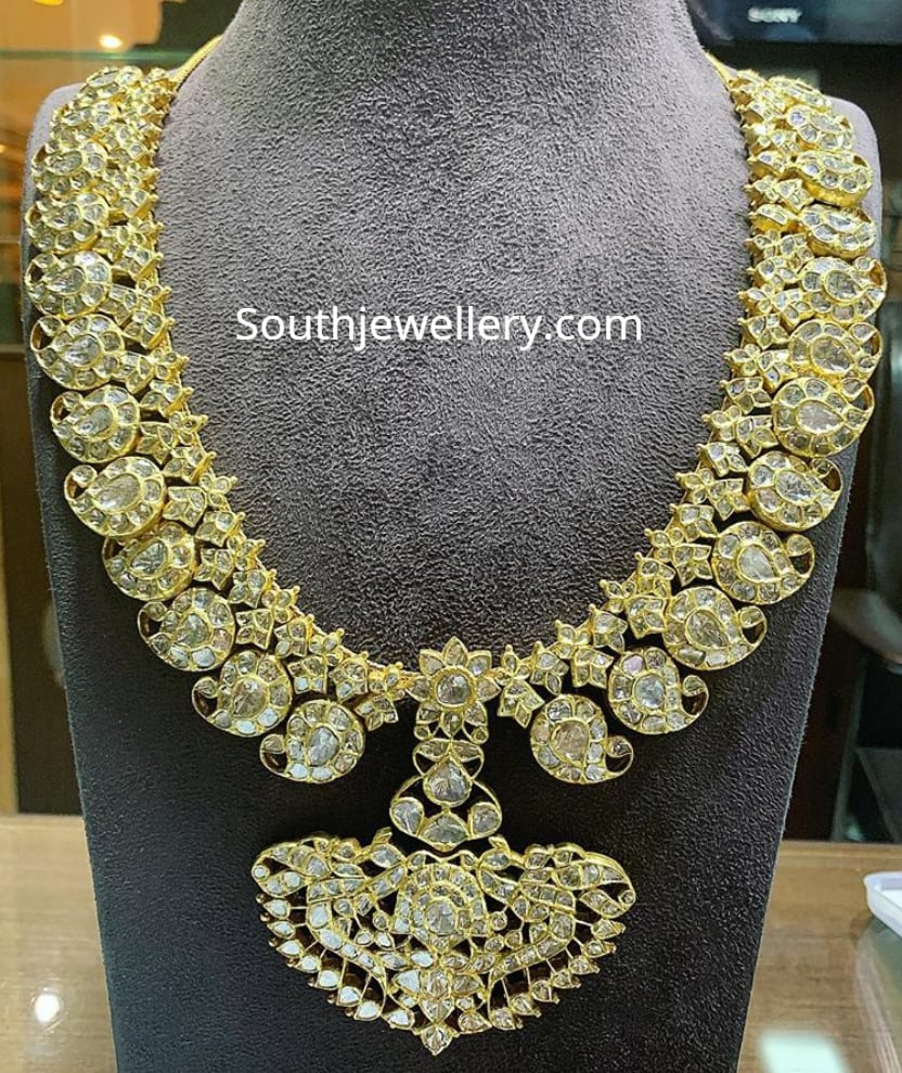 Polki diamond mango mala - Indian Jewellery Designs