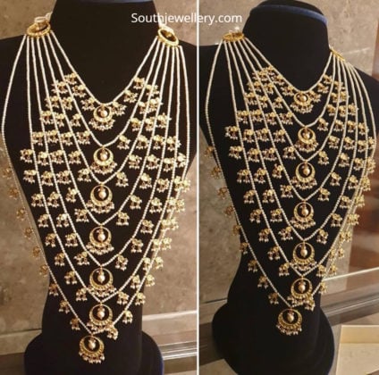 Pearl polki satlada haar - Indian Jewellery Designs