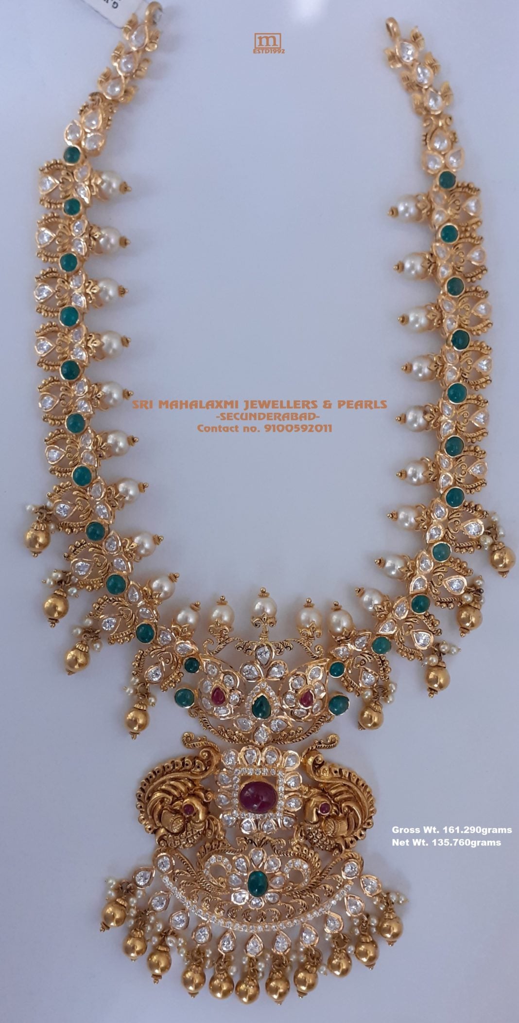 CZ Pachi Haram - Indian Jewellery Designs