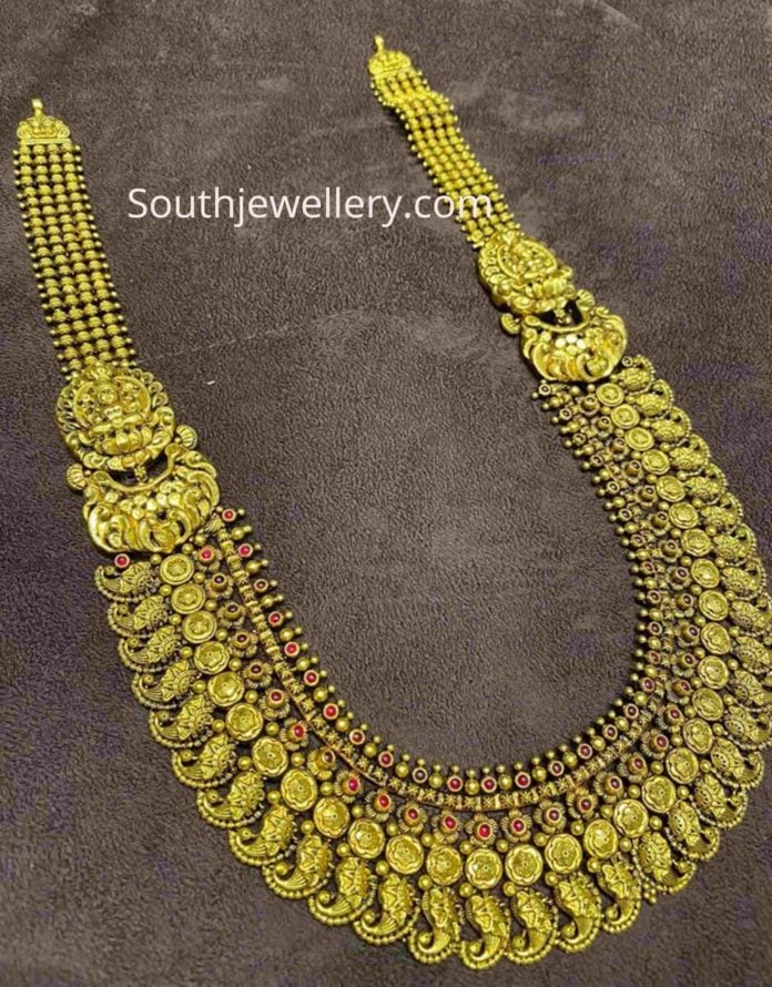 22k Gold Antique haram designs - Indian Jewellery Designs