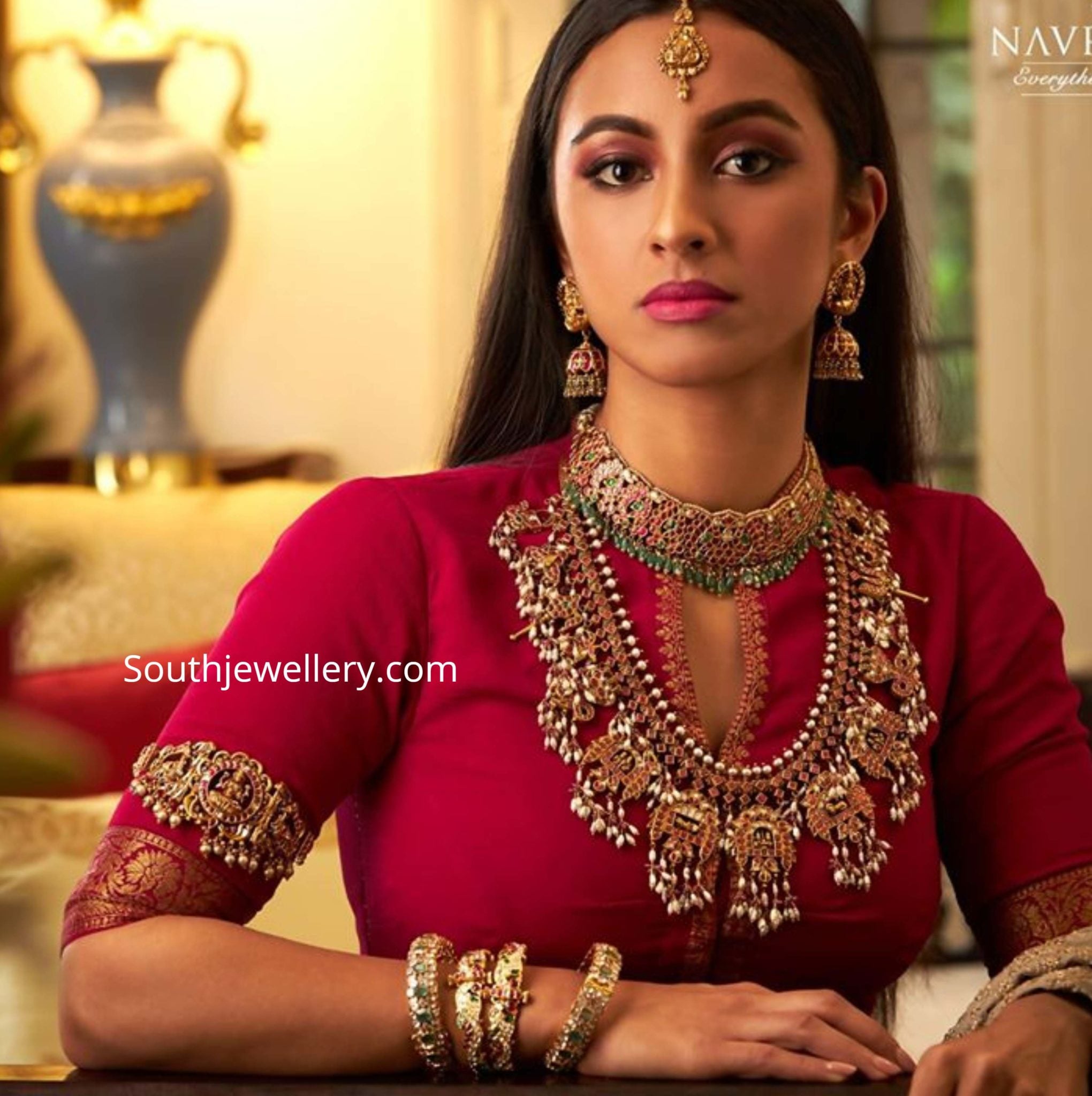 22k gold antique kundan jewellery set - Indian Jewellery Designs