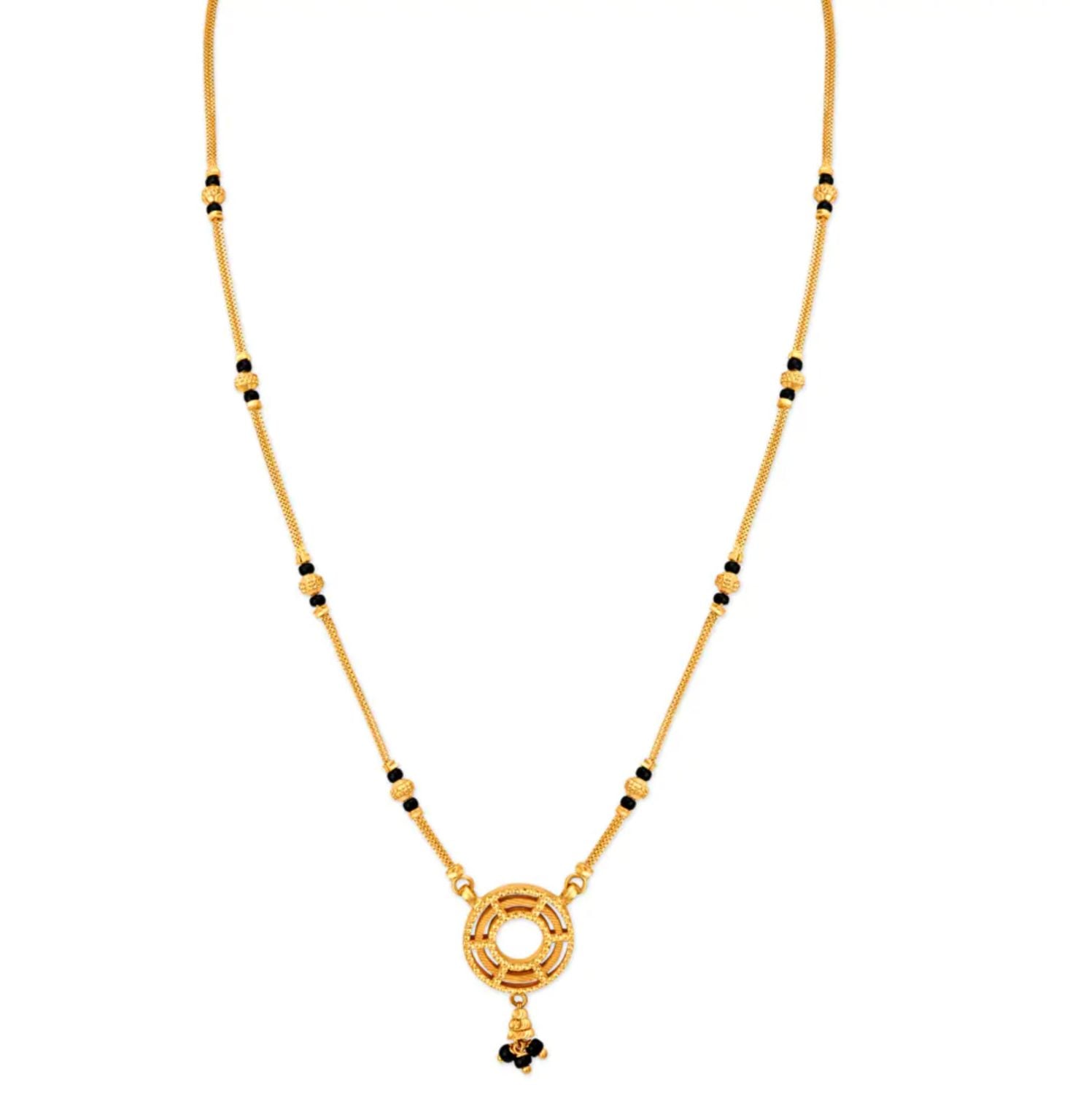 Light weight single line nallapusalu chain designs