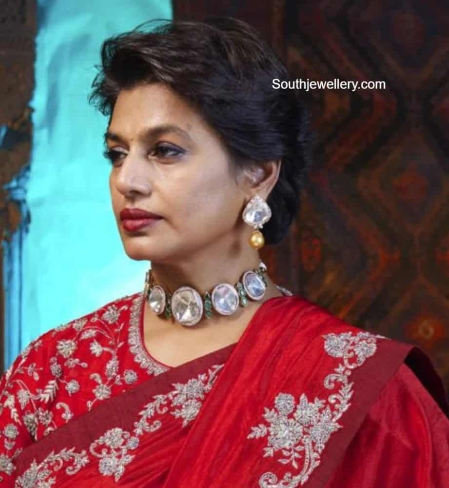 Pinky Reddy in a polki choker set - Indian Jewellery Designs