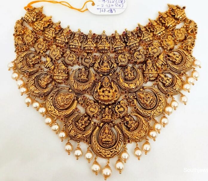 Antique gold Lakshmi nakshi choker - Indian Jewellery Designs
