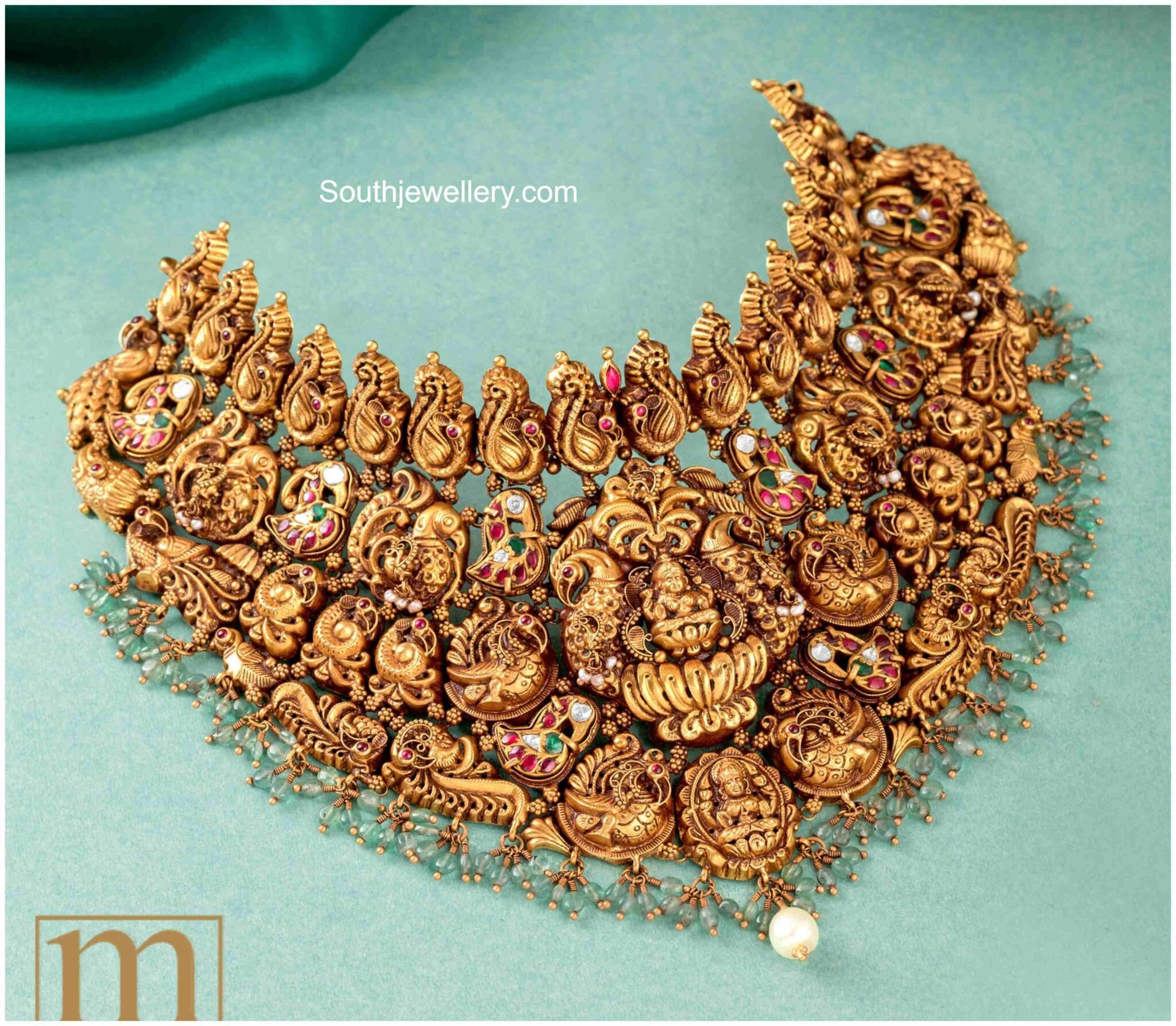 Lakshmi peacock nakshi choker - Indian Jewellery Designs Lakshmi peacock nakshi choker - Indian Jewellery Designs