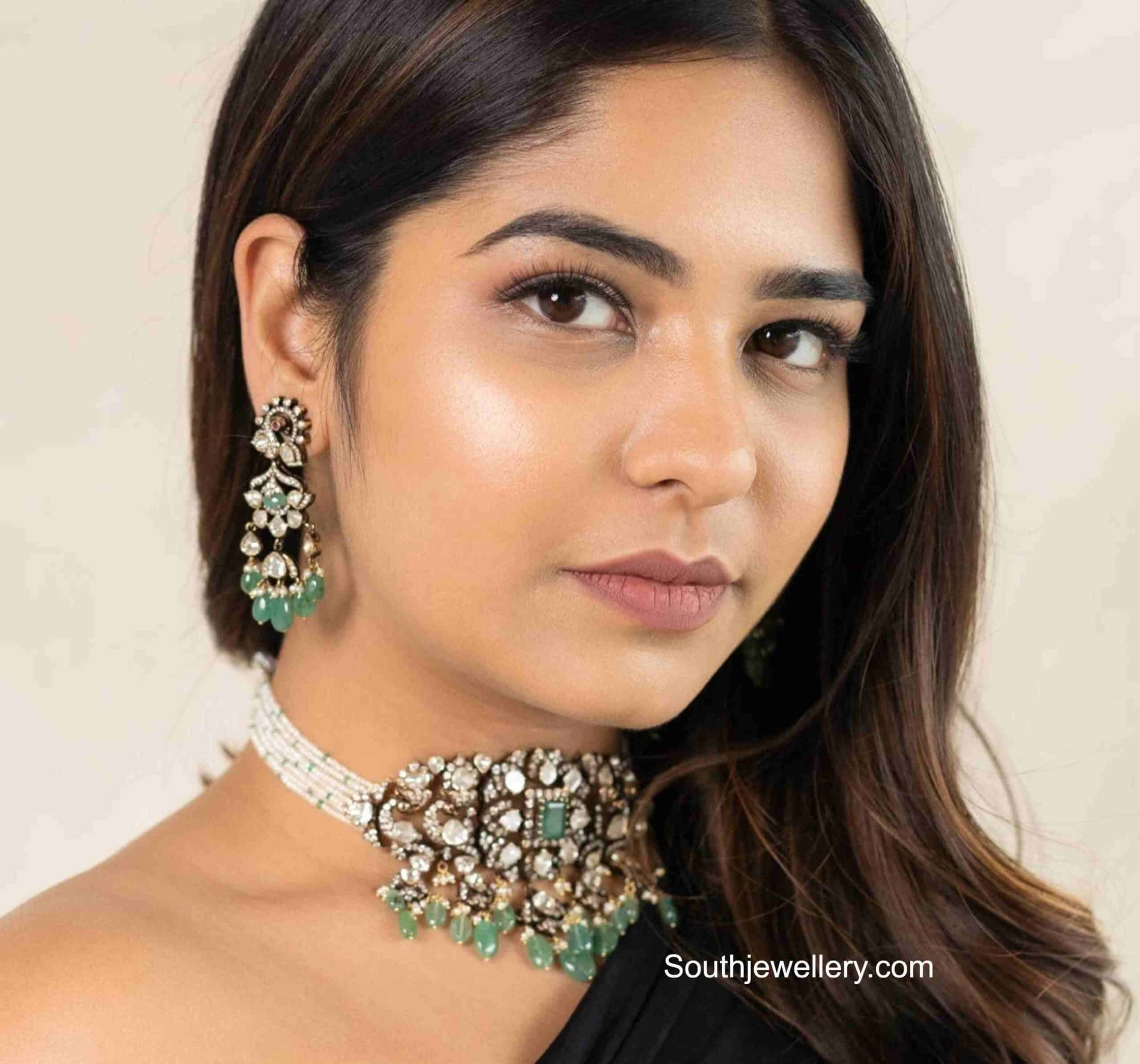 Victorian polki choker set - Indian Jewellery Designs