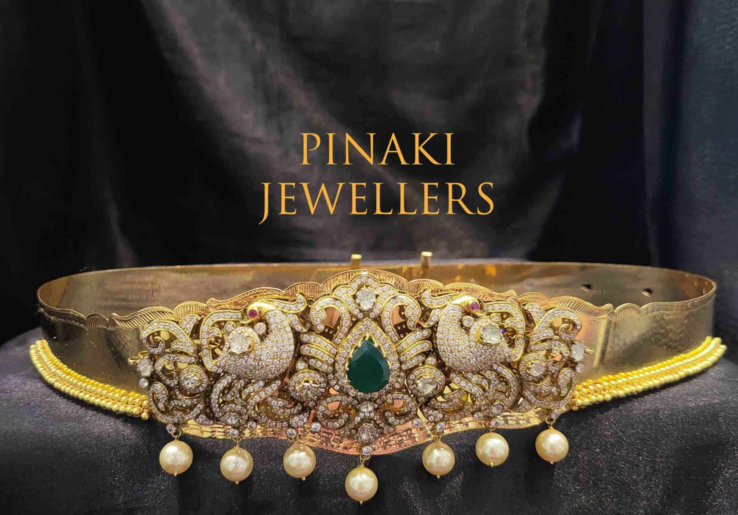 Diamond peacock vaddanam - Indian Jewellery Designs